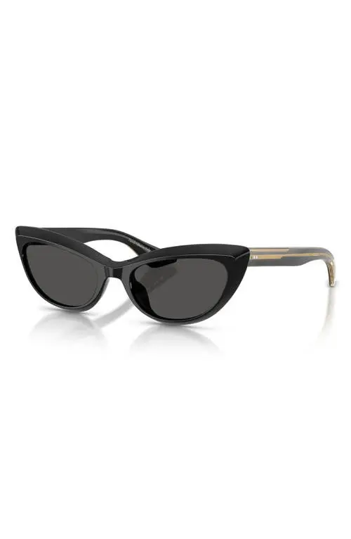 Oliver Spencer Cat Eye Sunglasses - Black/grey