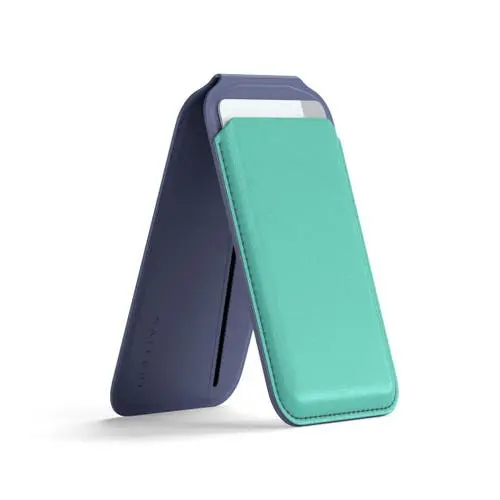 SATECHI Vegan-leather Magnetic Wallet Stand - Aqua