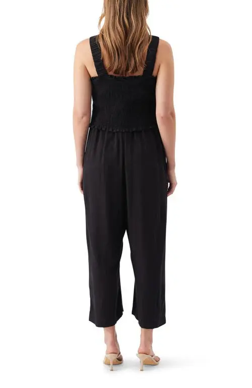 RIPE MATERNITY Tilda Smocked Maternity And Nursing Jumpsuit