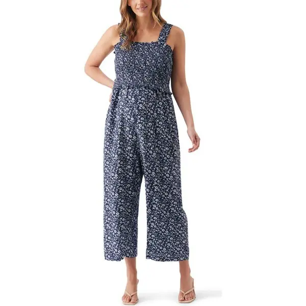 RIPE MATERNITY Elodie Nursing Jumpsuit - Navy