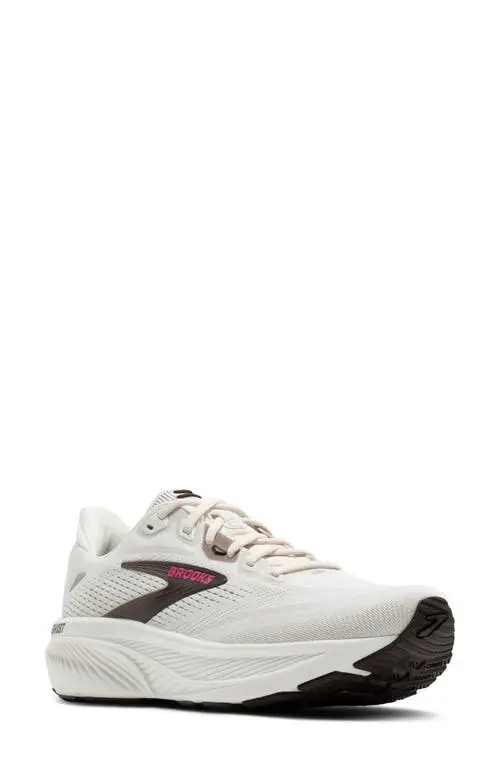 Brooks Ghost 18 Running Shoe - Coconut/coffee/fuchsia