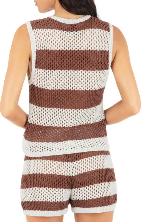 Hurley Stripe Cover-up Sleeveless Top
