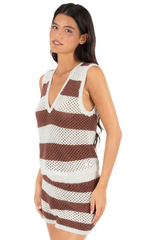 Hurley Stripe Cover-up Sleeveless Top