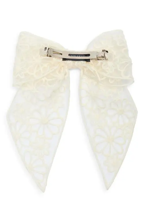 NATASHA Embroidered Lace Bow Hair Barrette