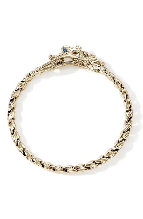 John Hardy Naga 14k Diamond And Sapphire Bracelet