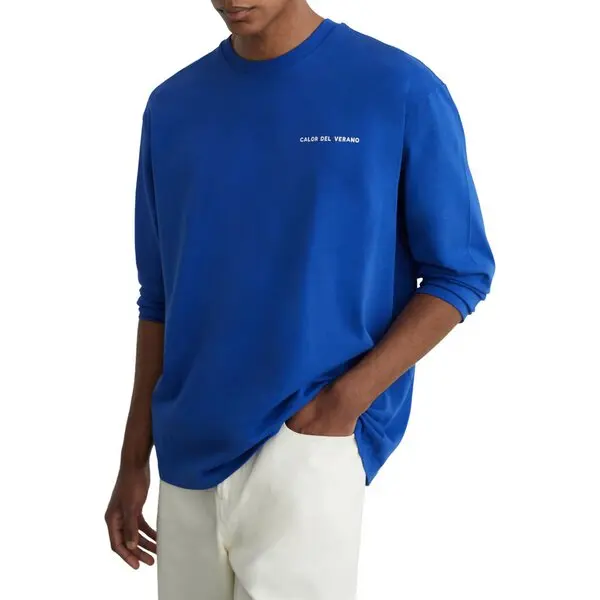 REISS Palma Long Sleeve Graphic Tee