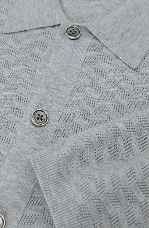 REISS Phoenix Chevron Knit Wool Cardigan