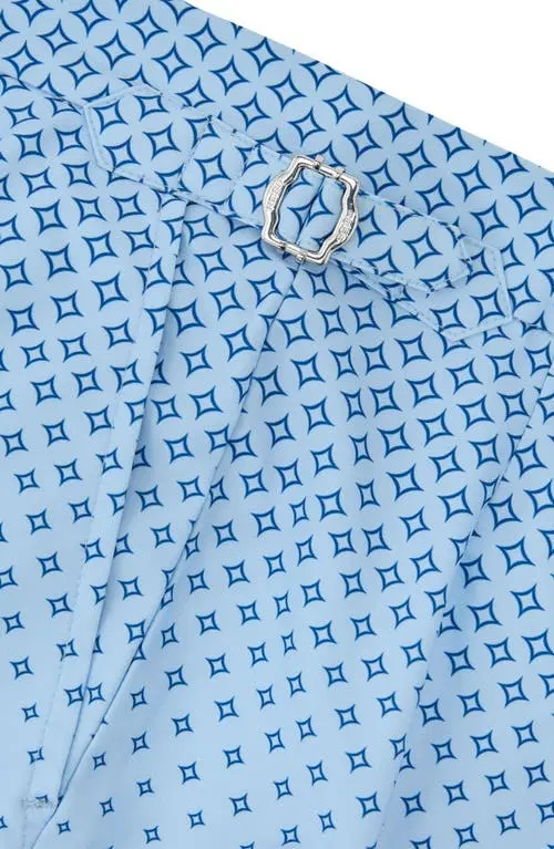 REISS Gradient Geo Print Swim Trunks