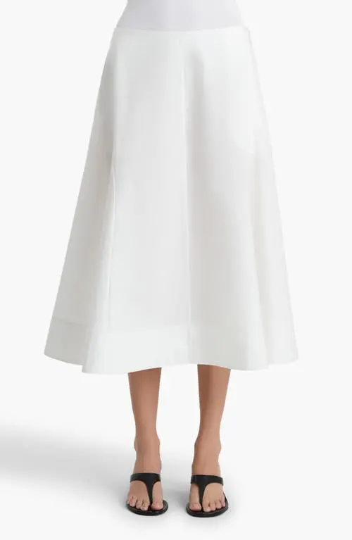 Khaite A-line Cotton Midi Skirt