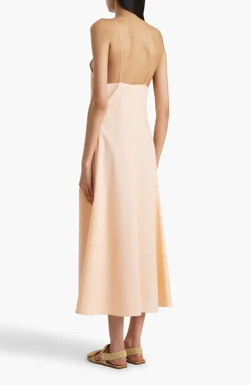 Khaite Iben Slipdress In Cotton Poplin - Light Peach