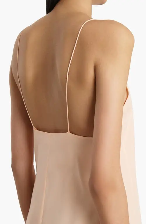 Khaite Iben Slipdress In Cotton Poplin - Light Peach