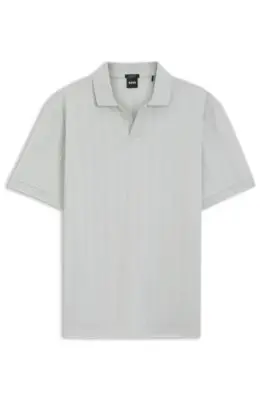BOSS Cotton-jacquard Polo Shirt With Johnny Collar