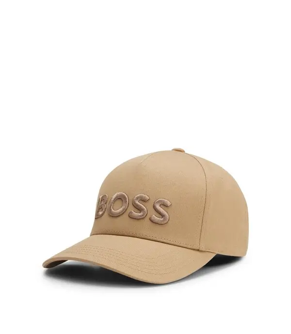 BOSS Embroidered-logo Cotton Twill Baseball Cap - Beige