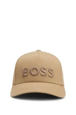 BOSS Embroidered-logo Cotton Twill Baseball Cap - Beige