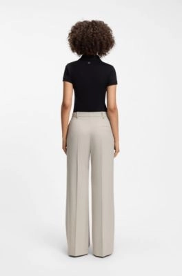 Hugo Regular-fit Wide-leg Stretch Pants