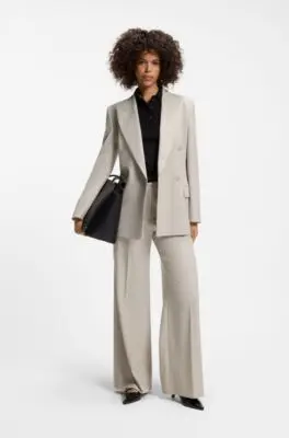 Hugo Regular-fit Wide-leg Stretch Pants