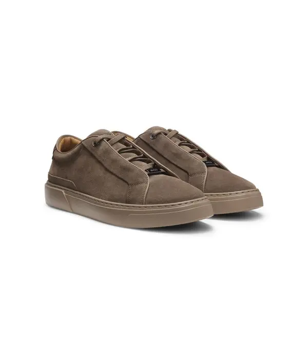 BOSS Gary Trainers In Suede - Khaki