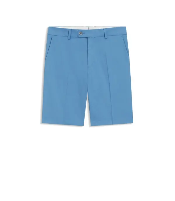 BOSS Tapered-fit Shorts In Cotton And Silk Blend