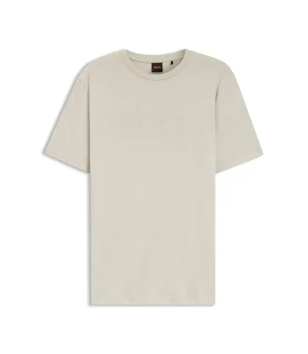 BOSS Cotton T-shirt With Large Tonal Logo
