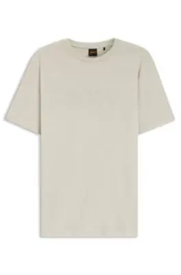 BOSS Cotton T-shirt With Large Tonal Logo