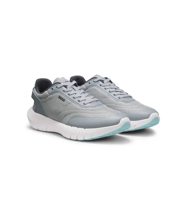 BOSS Running Sneakers With Leather Trims