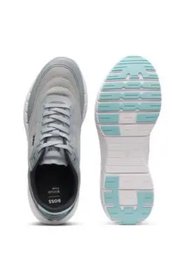 BOSS Running Sneakers With Leather Trims