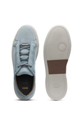 BOSS Gary Suede Trainers - Light Blue