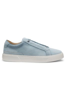BOSS Gary Suede Trainers - Light Blue