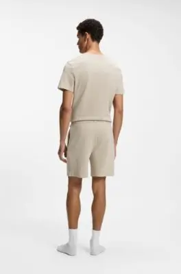 BOSS Cotton-blend Lounge Shorts With Embroidered Logo