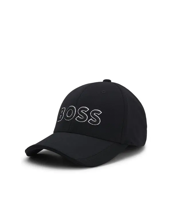 BOSS Six-panel Baseball Cap With Embroidered Logo - Black