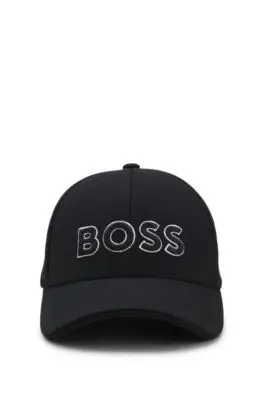 BOSS Six-panel Baseball Cap With Embroidered Logo - Black