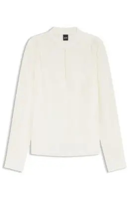 BOSS Relaxed-fit Sandwashed Silk Blouse