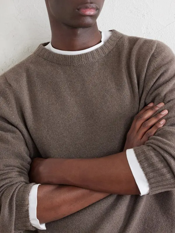 John Smedley Norfolk Recycled Cashmere And Merino Wool Blend Sweater - Brown