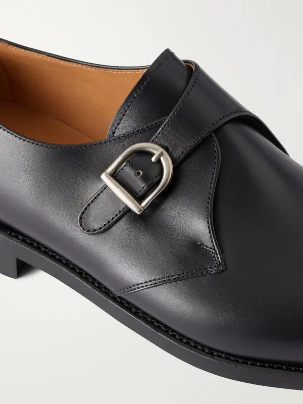 MORJAS Monk Strap Leather Dress Shoes