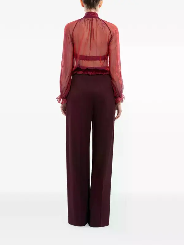 SAIID KOBEISY Pleated Wide-leg Trousers