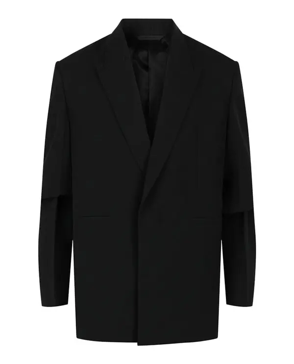 Givenchy Overlapped Lapel Blazer - Black