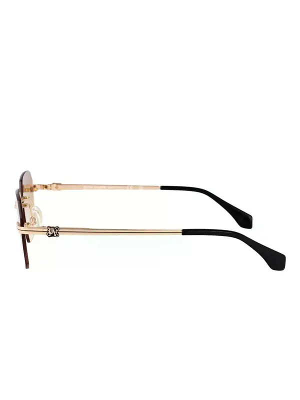 Palm Angels Geometric-frame Rimless Sunglasses