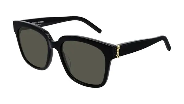 Saint Laurent Square Frame Sunglasses - Black/gold