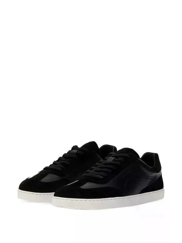 GROUNDIES Suede-panelled Leather Sneakers