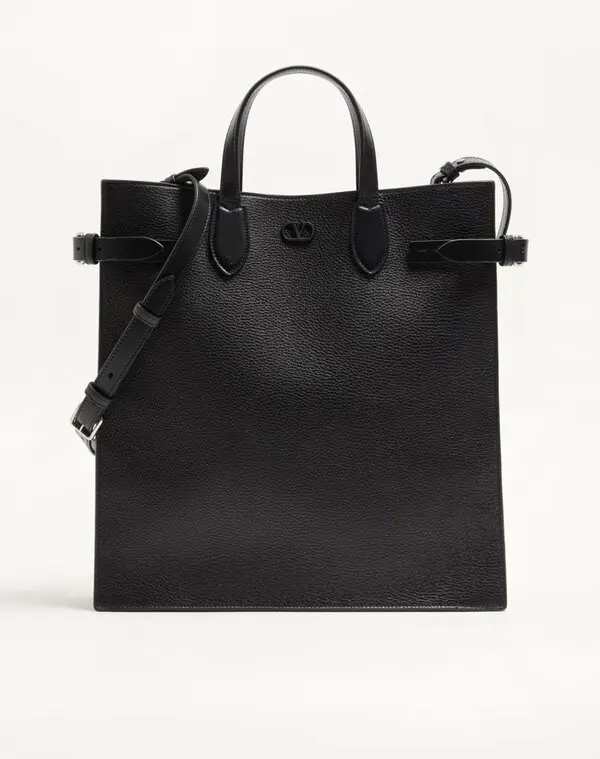 Valentino Garavani Grained Leather Tote Bag - Black