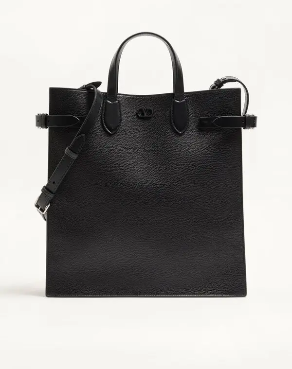 Valentino Garavani Grained Leather Tote Bag - Black
