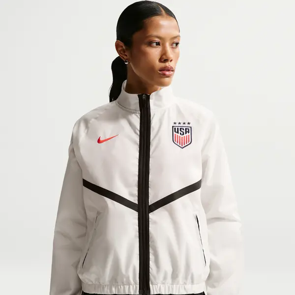 Nike Uswnt Dri-fit Soccer Anthem Jacket - White
