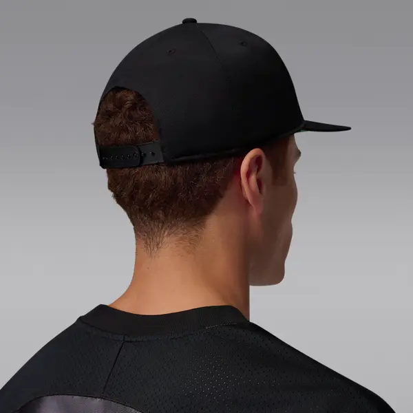 JORDAN Pro Unstructured Flat Bill Cap - Black