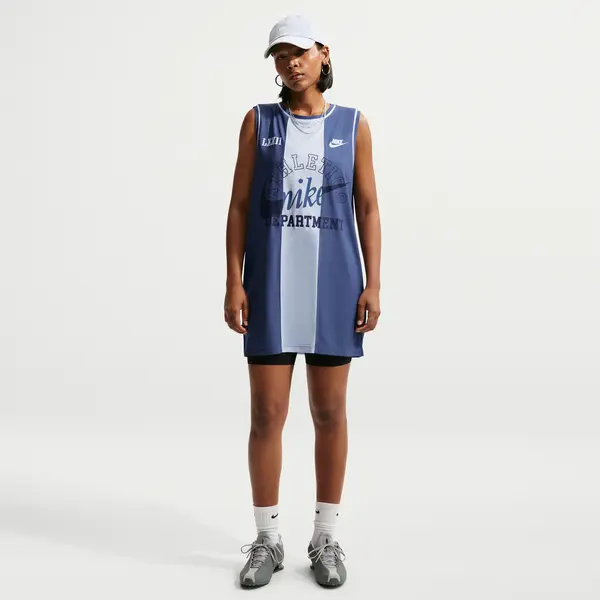 Nike Loose Heritage Jersey Dress - Blue