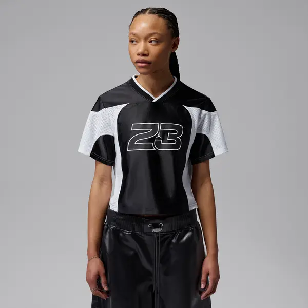 JORDAN Flight Jersey With Mesh Paneling - Black