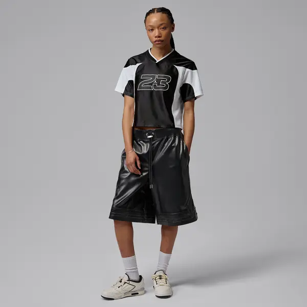 JORDAN Flight Jersey With Mesh Paneling - Black
