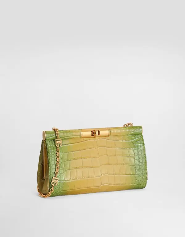 Dolce & Gabbana Marlene Degradé Alligator Shoulder Bag - Multicolor