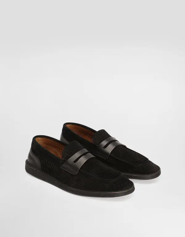 Dolce & Gabbana Split Calfskin Perforated Slipper