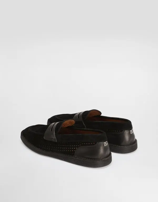 Dolce & Gabbana Split Calfskin Perforated Slipper
