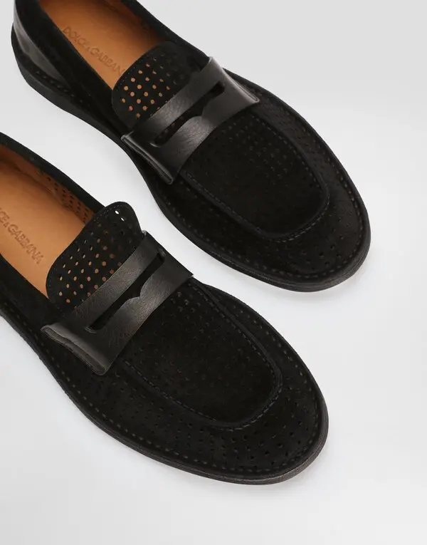 Dolce & Gabbana Split Calfskin Perforated Slipper